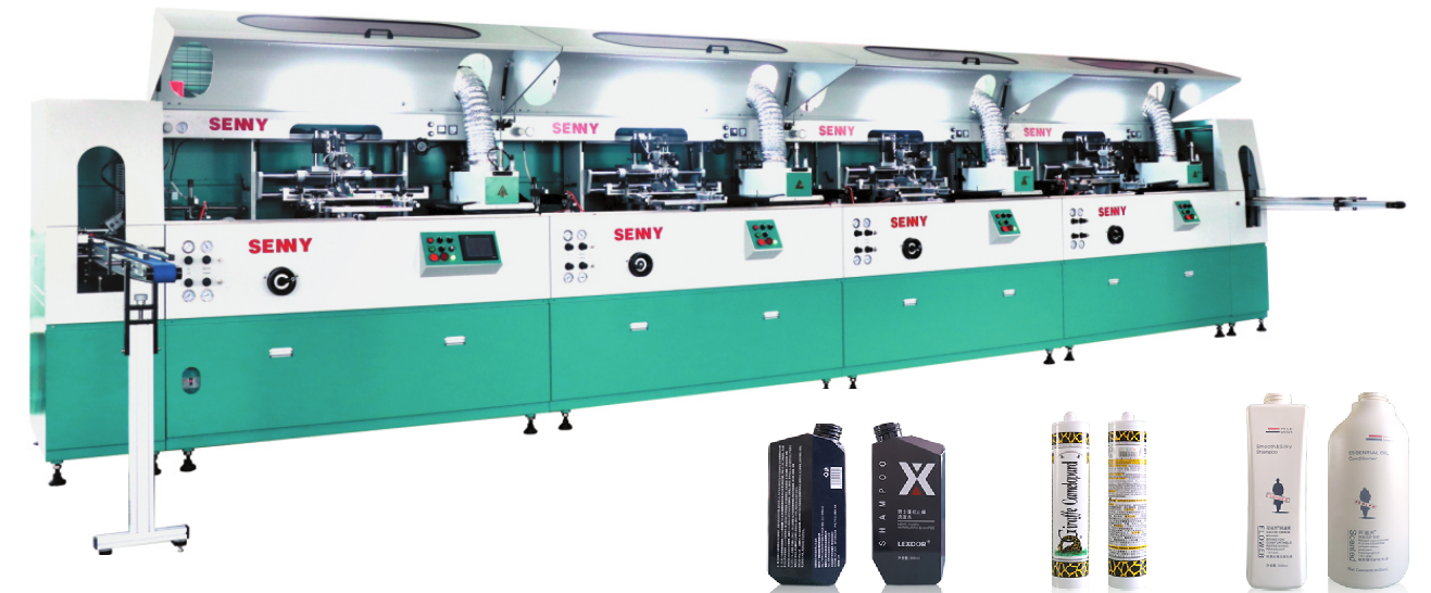 1-8 Colors 85pcs/Min Automatic Plastic Bottle UV Screen Printing Machine