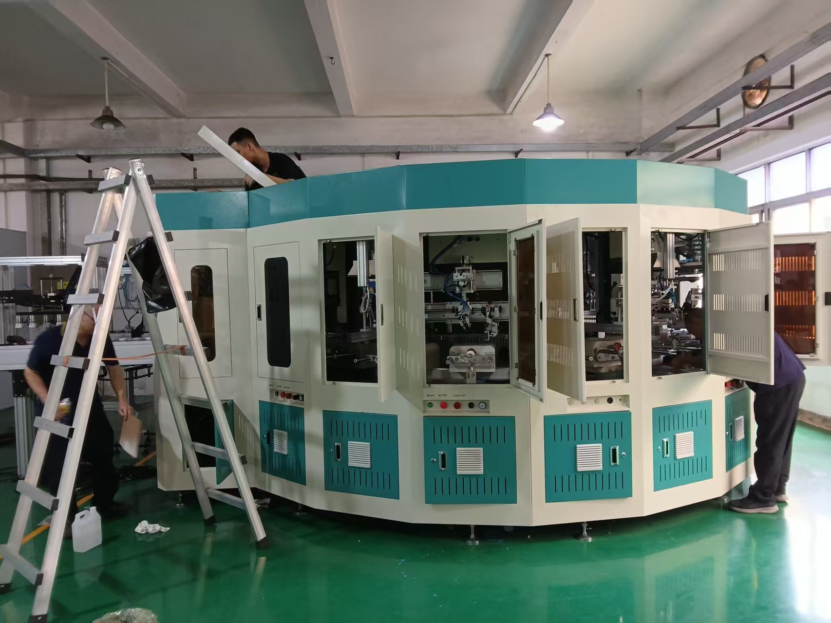 6 Color Digital Control Servo Drive Fully Automatic Screen Printing ...